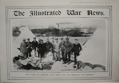 1915 WWI WW1 PRINT BRITISH PILOTS & OBSERVERS AT THE DARDANELLES | eBay