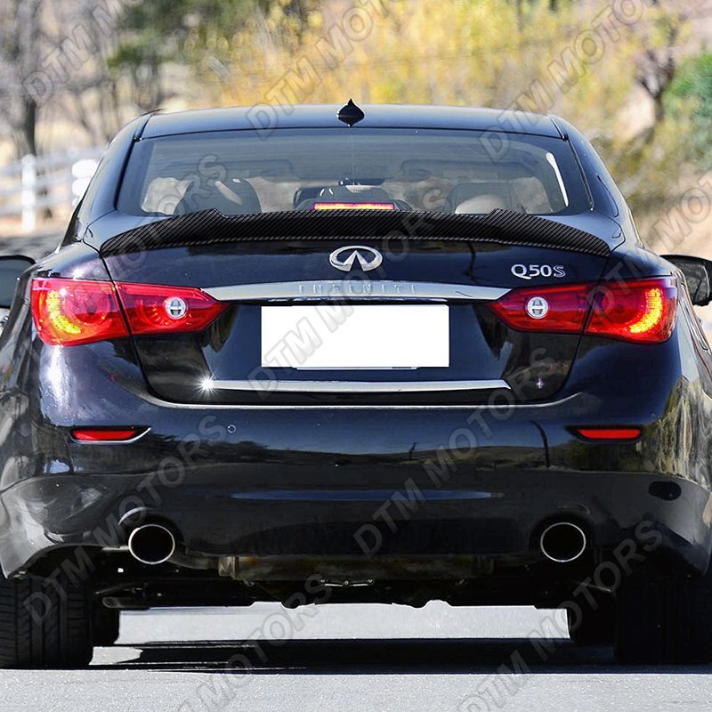 For 2014-2021 Infiniti Q50 Q50S V-Style Real Carbon Fiber Trunk Spoiler ...