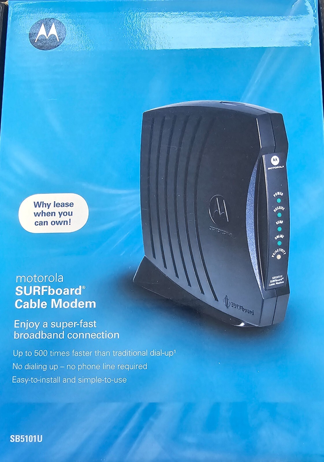 Motorola SURFboard SB5101U 38.91 Mbps Cable Modem, New, Open Box ...