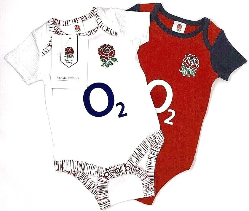 ENGLAND SIX NATIONS RFU RUGBY BABIES BODY PRAM SHORT SLEEVE BABY GROW ...