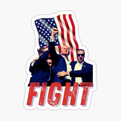 DONALD TRUMP 7/13 Attempted Assassination trump fight American sticker ...