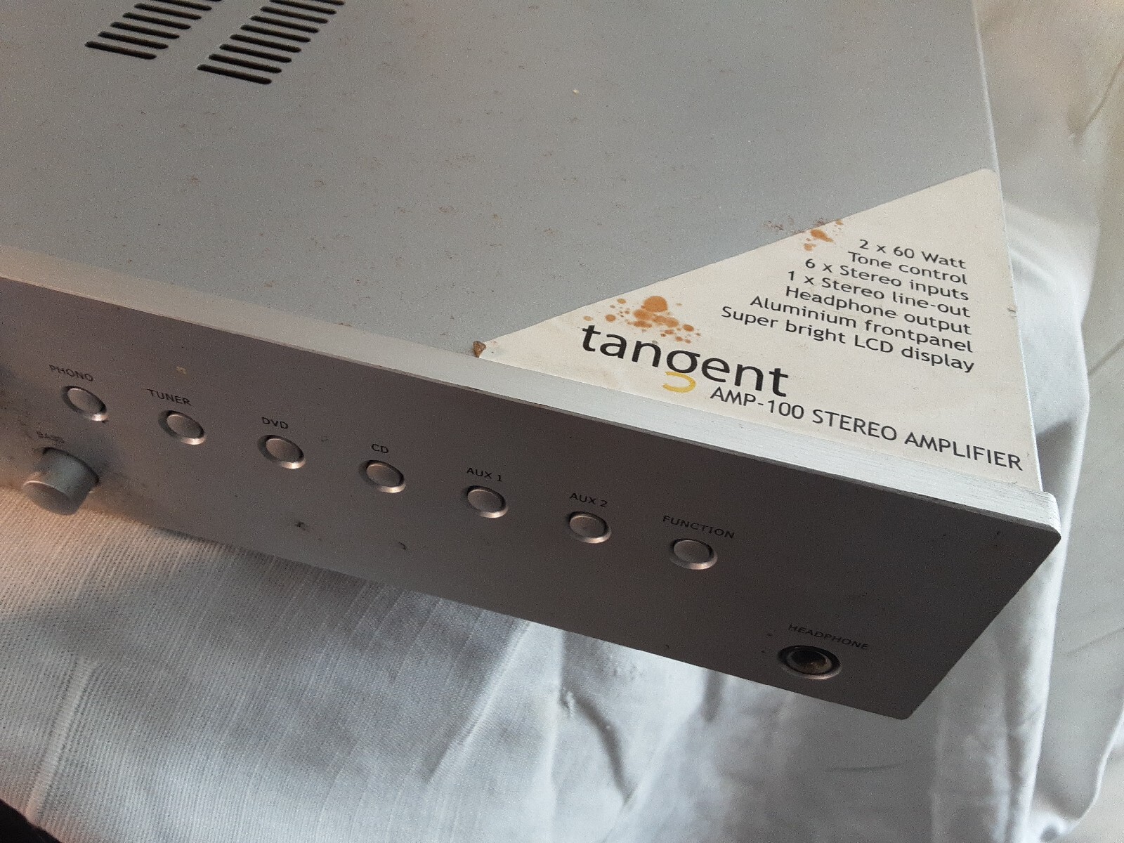 Tangent AMP-100 Stereo Integrated Amplifier Hi-Fi , ONLY ONE CHANNEL ...