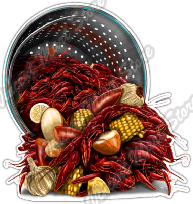 Crawfish Boil Buffet Seafood Food Restaurant Car Bumper Vinyl Sticker ...