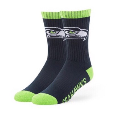 Seattle Seahawks Socks '47 Brand Bolt Large Navy Blue Men's 9-13 Women ...