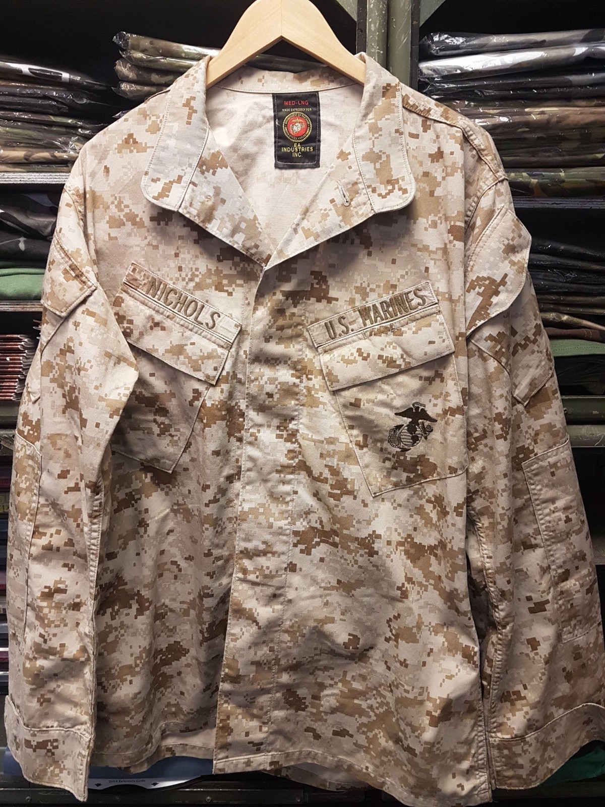 Genuine US Army Marines USMC MARPAT Desert Camo Digital Camouflage ...