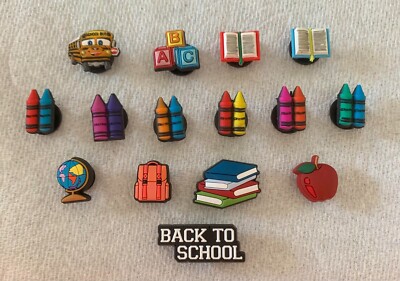 SCHOOL JIBBITZ SCHOOL SHOE CHARMS CRAYON JIBBITZ BOOK JIBBITZ CLOG ...