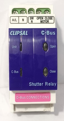CLIPSAL L5501RBCP C-Bus Relay DIN Rail Mounted, Shutter, 240V AC, 1 ...