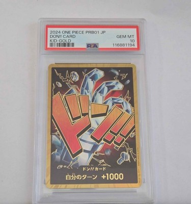 One Piece Japanese PRB01 Gold DON!! Card Eustass “Captain” Kid PSA 10 ...