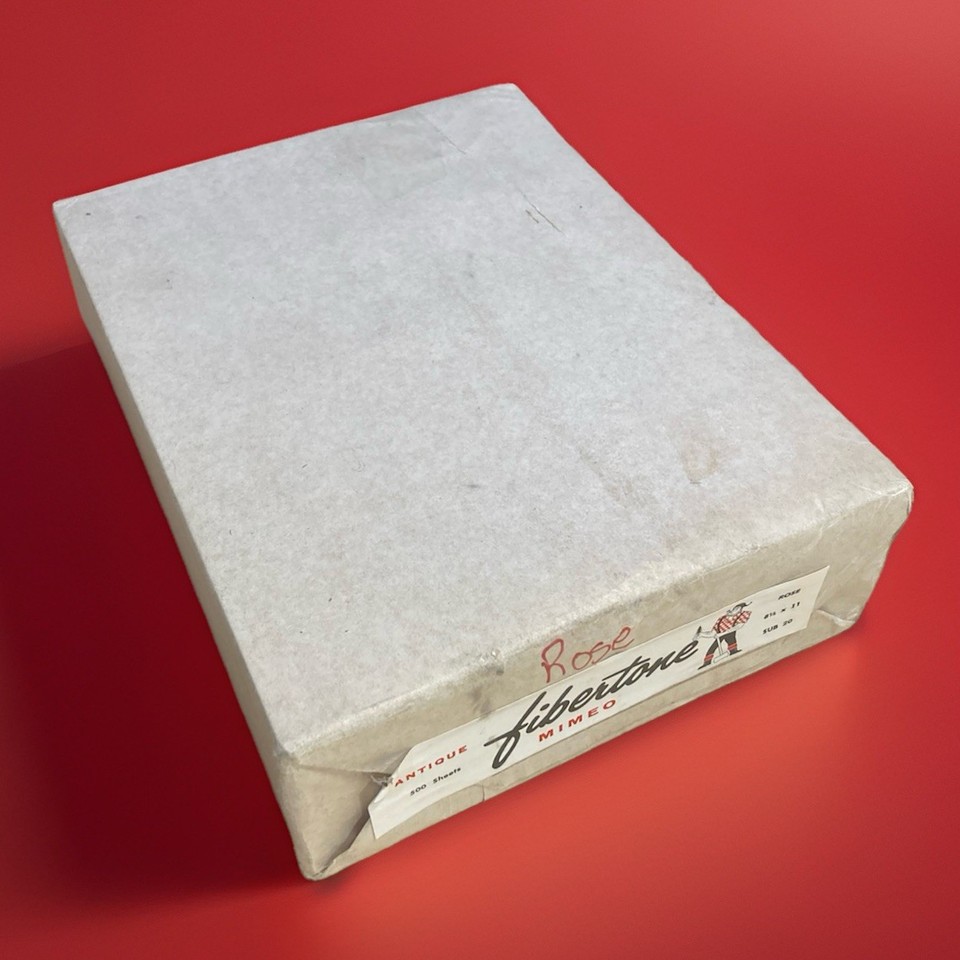 Vintage Mimeograph Paper FIBERTONE MIMEO 500 Sheets ROSE PINK | eBay