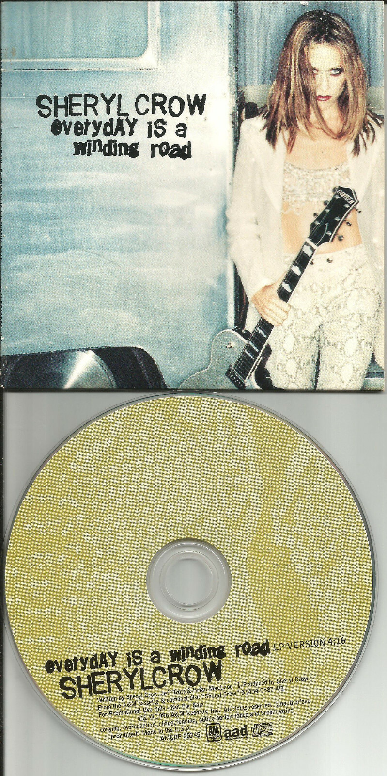 Sheryl Crow Everyday is NICE PHOTO PROMO Radio DJ CD Single a Winding ...