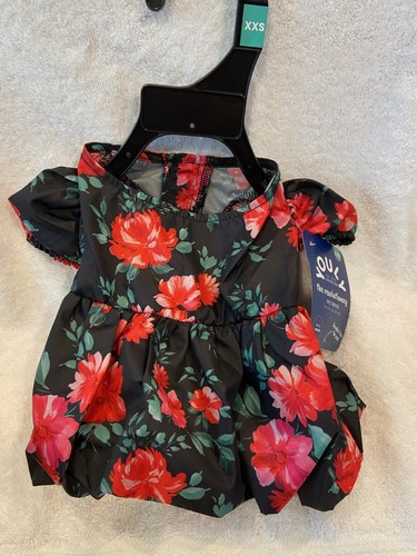 Youly Pet Dog Dress Red & Black w/Flowers XXS NWT | eBay