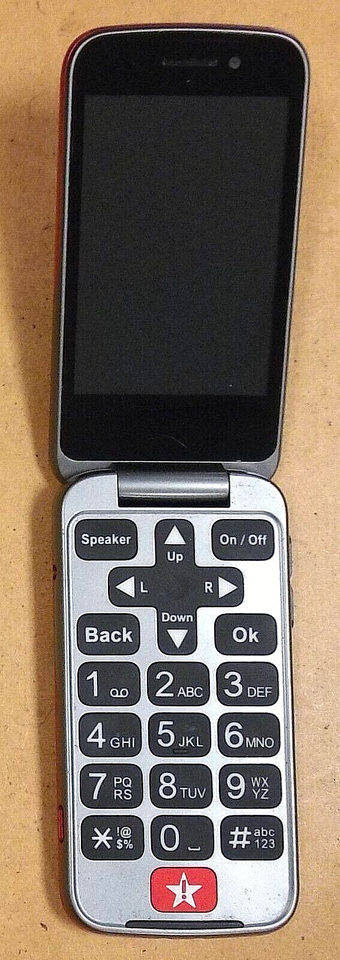 Alcatel Jitterbug Flip2 II 4053S - Red and Gray ( Lively ) 4G VoLTE ...