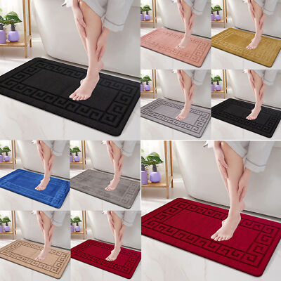 Non Slip Bath Mat Extra Large Bathroom Rug Water Absorbent Toilet ...