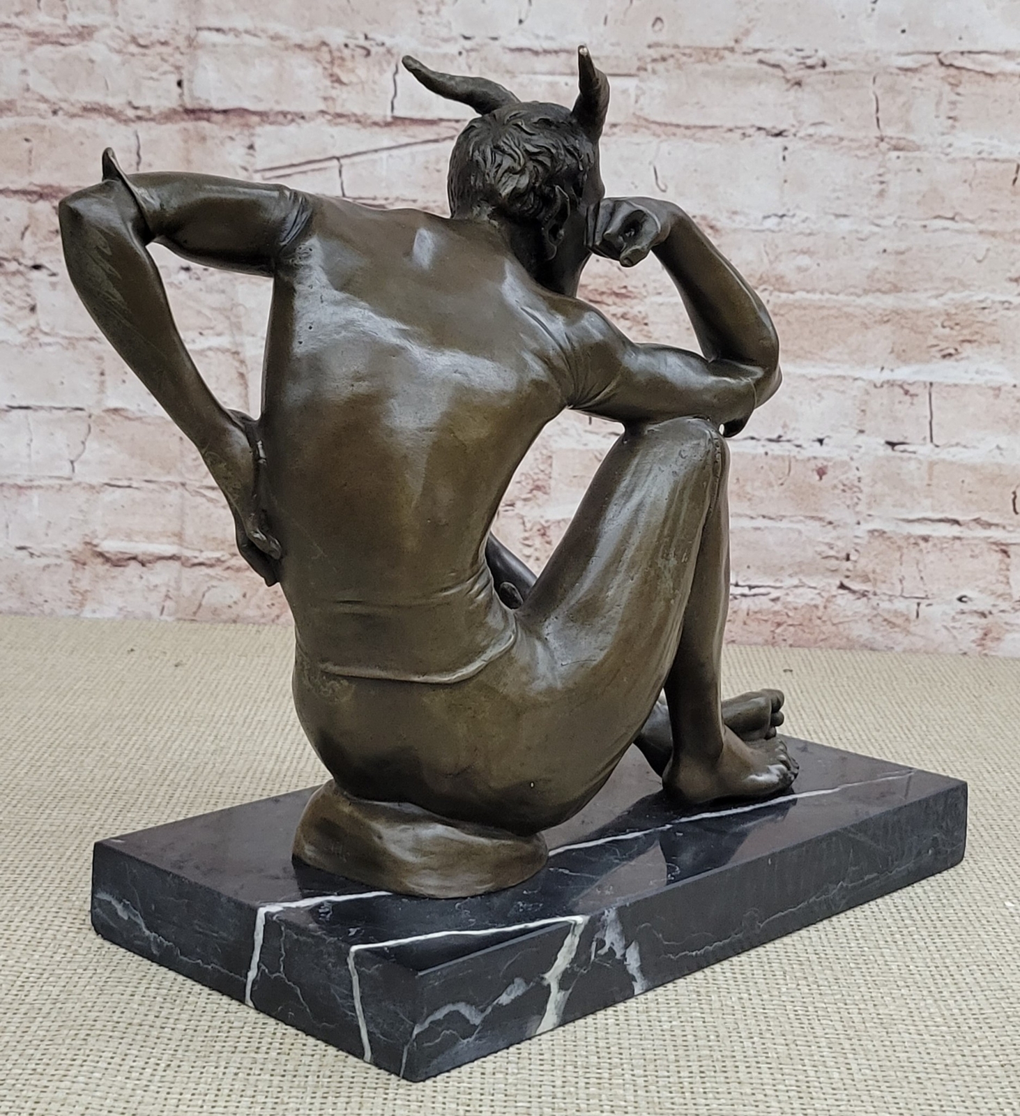 Tempting Devil Satyr Faun Lust - Art Deco Bronze Sculpture Signed by M ...