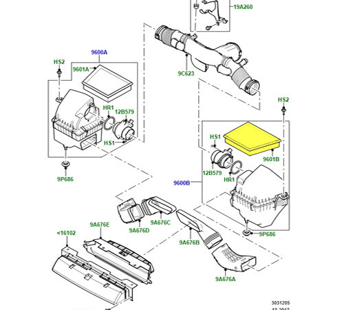 GENUINE LAND ROVER AIR FILTER LH RANGE ROVER VELAR LR092258 113123480 ...