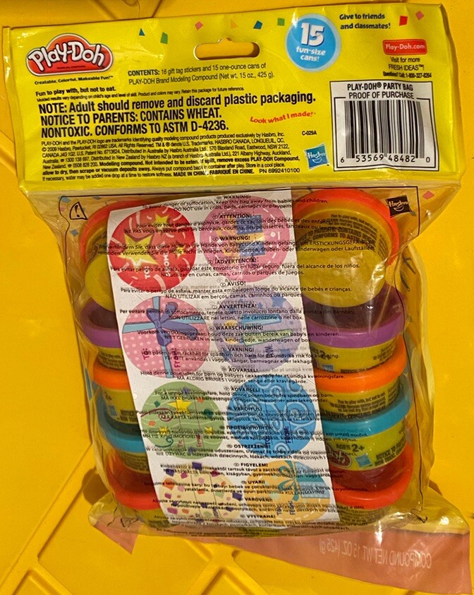Hasbro 18367 Play-Doh 1 Oz 15 Count Party Bag for sale online | eBay
