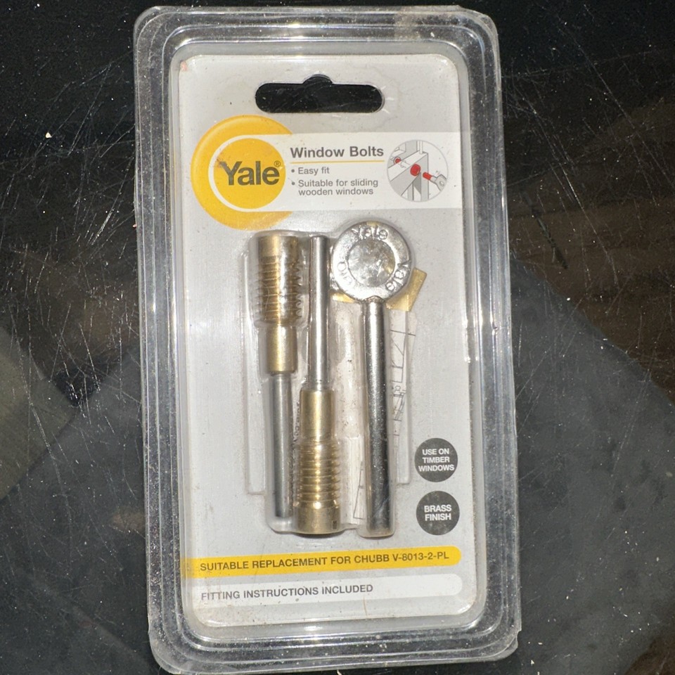 Yale Window Bolt & Key V-8013-2-PL Suitable For Chubb V-8013-2-PL Brass ...