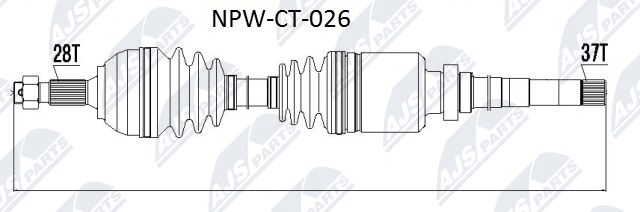 DRIVE SHAFT CV JOINT FRONT RIGHT NPW-CT-026 NTY NEW OE REPLACEMENT | eBay
