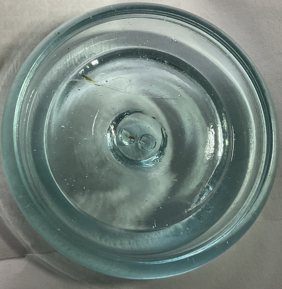 12 Zinc Fruit Jar Lids & 9 Glass Tops Blue Green Bale ~ Lightning CFJ ...