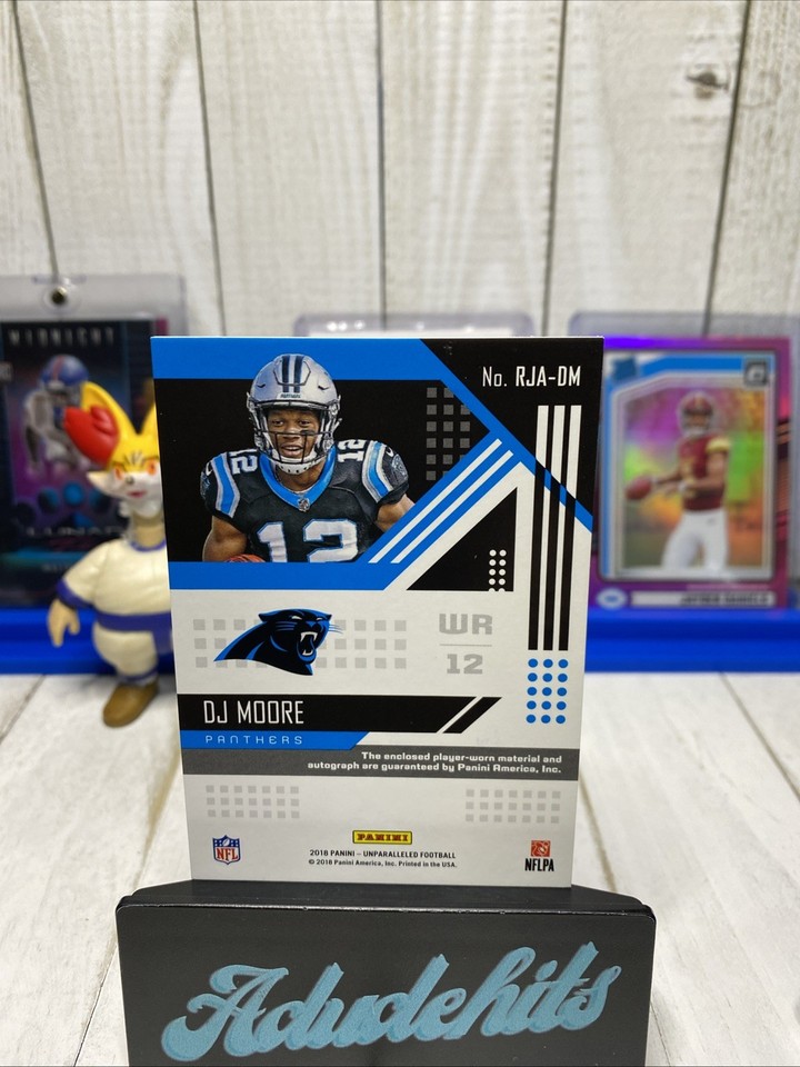 2018 Unparalleled DJ Moore Rookie RC Patch Jersey Auto RPA #RJA-DM ...