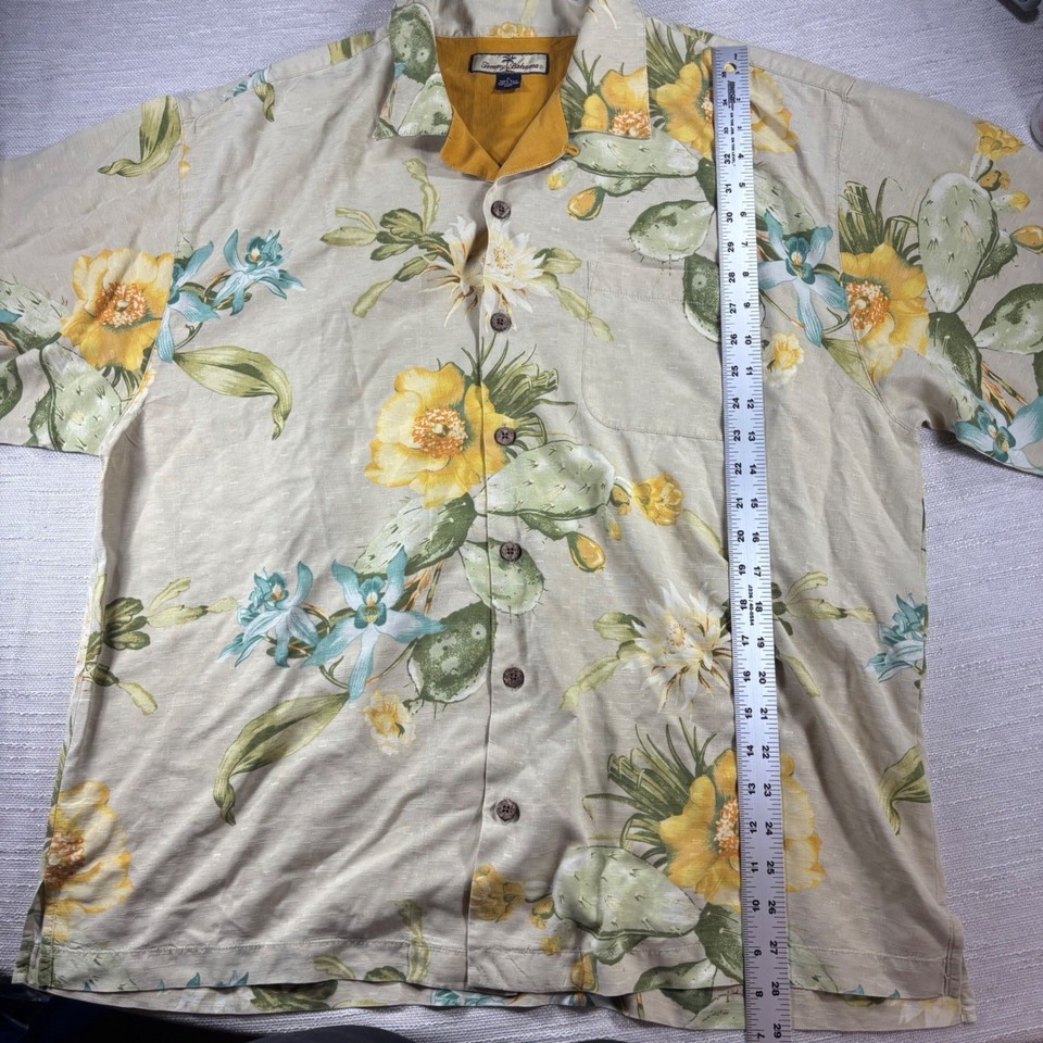 Tommy Bahama Men's XL Silk Button Down Shirt Hawaiian Floral Print ...