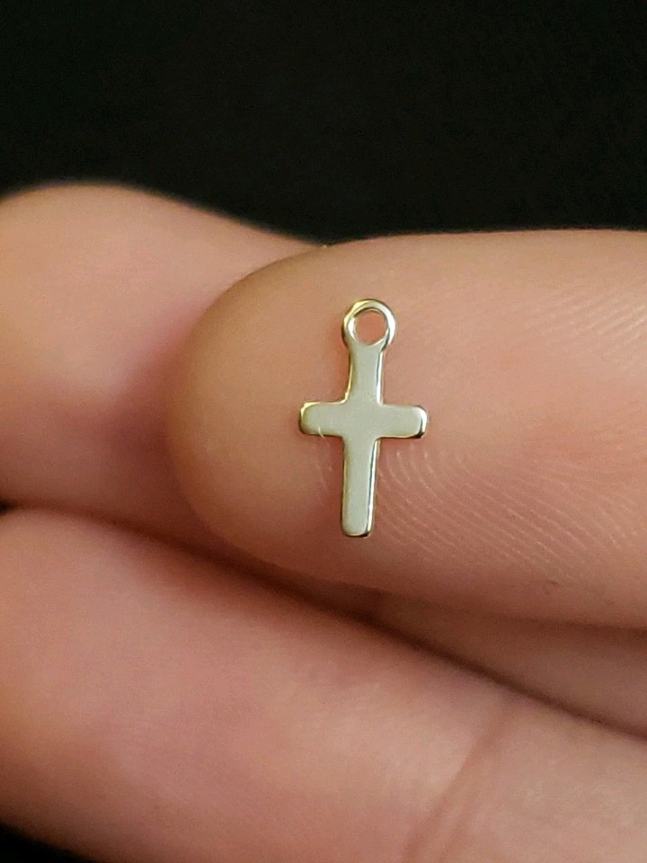Sterling Silver .925 Cross Charm Small Tiny | eBay