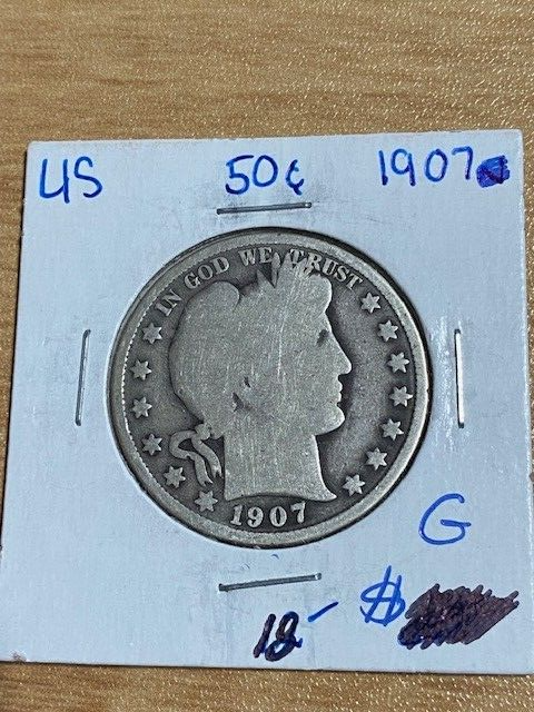 1907 Barber Half Dollar 50 Cent, 99 cent shipping | eBay