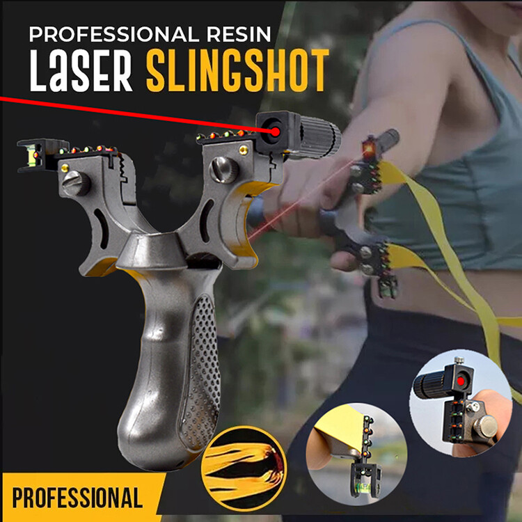 Hunting Laser Slingshot Professional Catapult With Rubber Aim Point ...