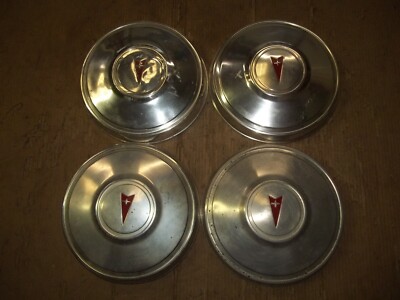 Pontiac Wheel Cover Hubcap Center Hub Cap POVERTY DOG DISH SET USED 80 ...