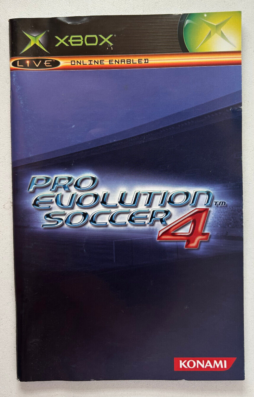 Livret PES Pro Evolution Soccer 4 Xbox | eBay
