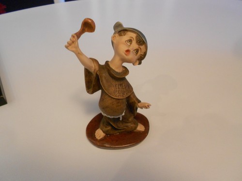 boy monk figurine with ladle & pot on head excellent condition 4 1/4 ...