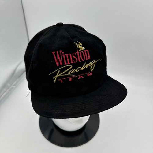 Vintage NASCAR Winston Racing Team Black Snapback Hat Cap Embroidered ...