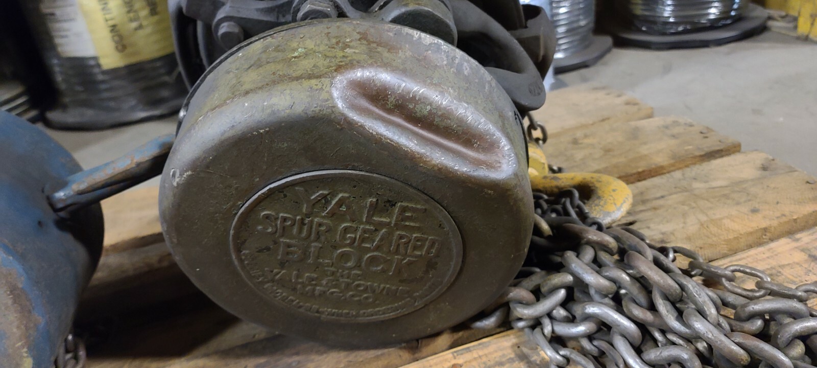 Vintage Yale Spur Geared Block 2 Ton Chain Hoist Model BB Working ...