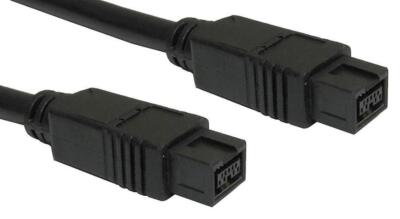 FireWire 800Mbps (IEEE 1394b) 9 Pin Male to 9 Pin Male Lead, 2m Black ...