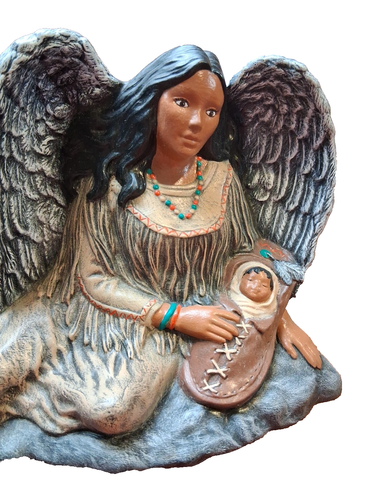 Native American Angel With Baby Ceramic | eBay