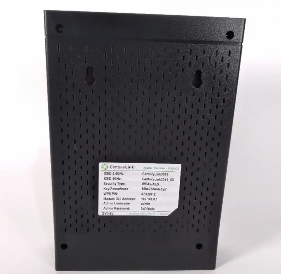 CenturyLink Approved C3000Z Zyxel 2.4 & 5ghz Bonded Wirless Modem ...