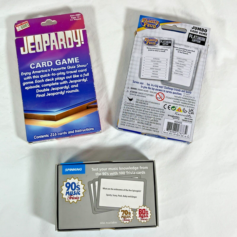 3 Game Bundle: Family Feud Platinum, Jeopardy!, 90's Music Trivia FUN ...