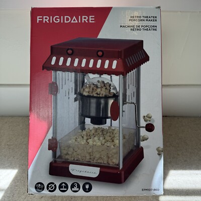 Frigidaire Red Retro Theater-Style Countertop Popcorn Maker 2.5oz 10 ...