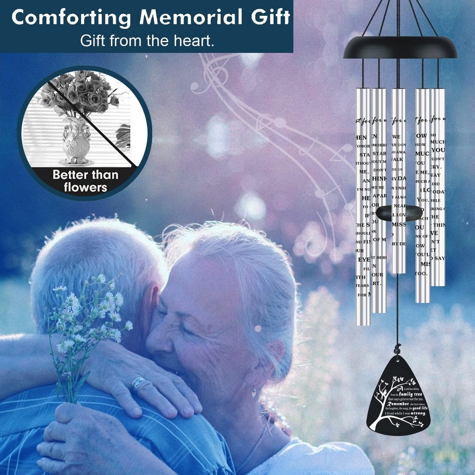 Cardinal Memorial Sympathy Wind Chimes for Loss of Loved One ...
