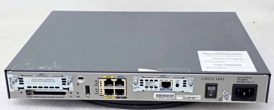 Cisco 1800 Series Integrated Services Router Cisco 1841 V06 - No Power ...