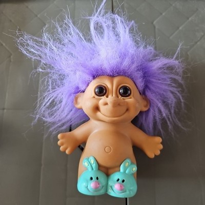 Troll Doll 5" Russ Chubby Bunny Easter Rabbit Purple Hair | eBay