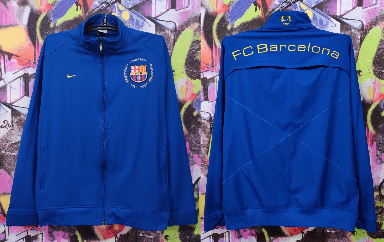 50 Yeras Barcelona Barca Spain Football Soccer Longsleeve Jacket Nike ...