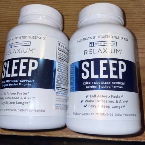2 Bottles Of Relaxium Natural Sleep Aid Drug Free Non Habit Forming ...