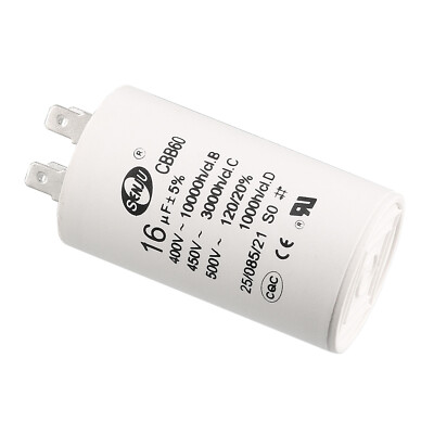 CBB60 Run Capacitor 450V AC 16uF 50/60Hz Double Insert Low Loss 72x40mm ...