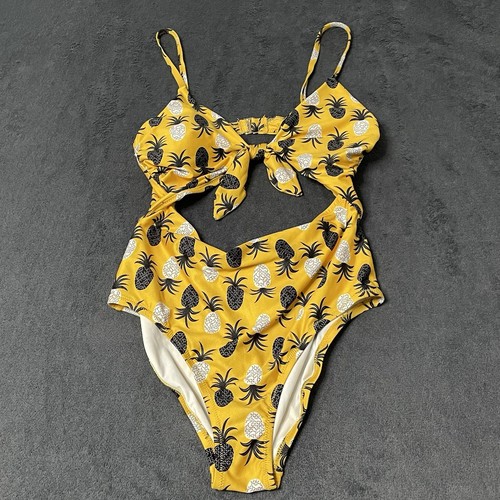 Modcloth Bathing Suit Womens Sz M The Siena One Piece Swimsuit Yellow ...