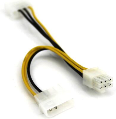 VCOM CE313 - Power adapter - 6 pin PCIe power to 4 pin internal power ...