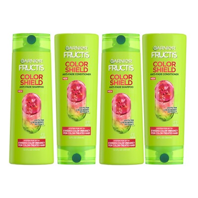 Garnier Fructis Color Shield, Shampoo & Conditioner, 12 fl oz (Lot of 4 ...