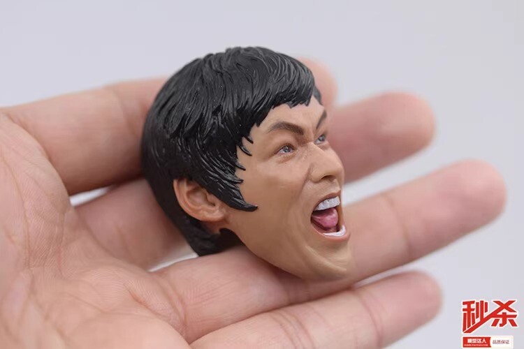 1/6 Bruce Lee Kung Fu Superstar Roar Anger Head Sculpt For 12in Action ...