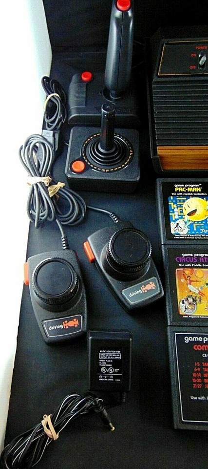 Atari 2600 Console/Game Lot Of 19 Joysticks Driving Controllers 12 ...