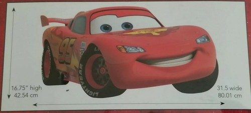 Disney CARS 2 GIANT LIGHTNING MCQUEEN Wall Decals Room Decor Stickers ...